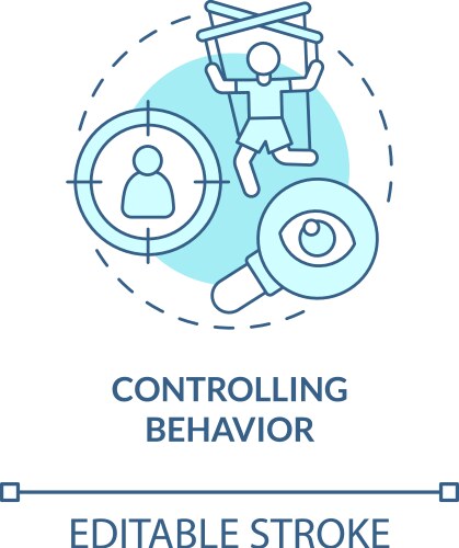 Controlling behavior concept icon Royalty Free Vector Image