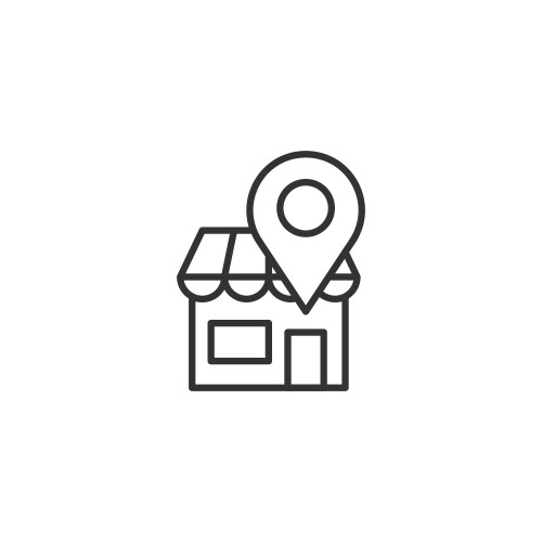 Home pin icon in flat style house navigation Vector Image