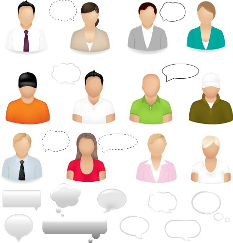 People icons for your design Royalty Free Vector Image