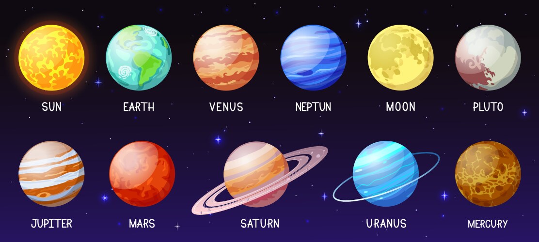 Solar System Cartoon Vector Images (over 13,000)