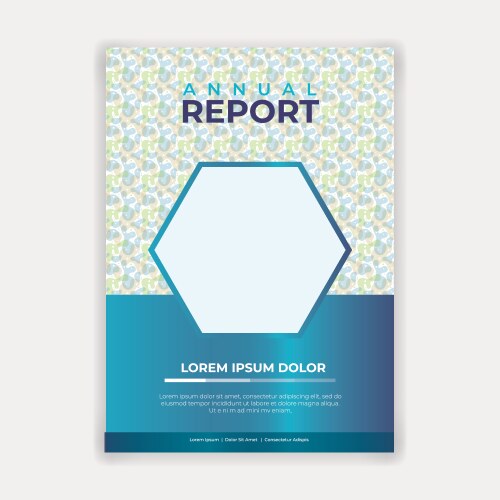 Annual report cover page design template Vector Image