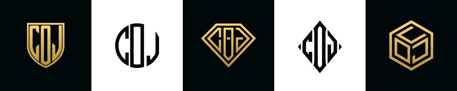 Initial letters jim logo designs bundle Royalty Free Vector