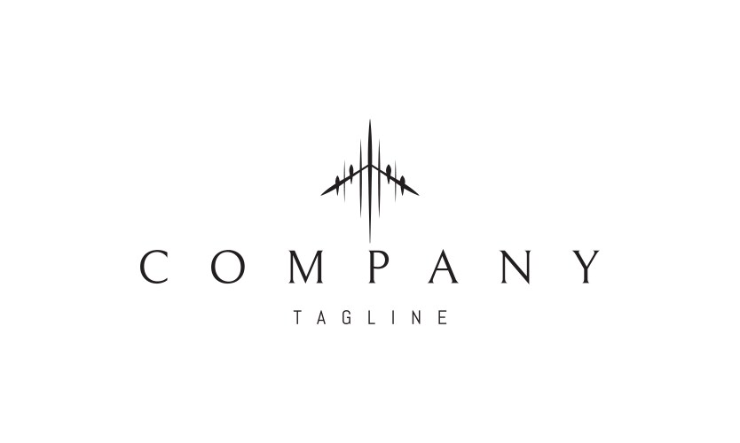 Plane way icon airplane big amplitude waves path Vector Image