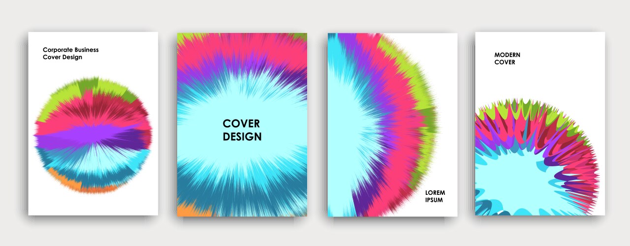 Multi-colored book cover page design creative Vector Image
