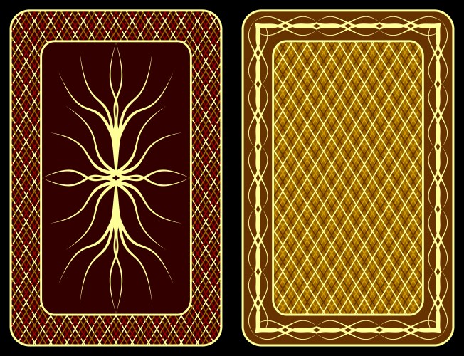 Playing cards posters vintage colorful set Vector Image