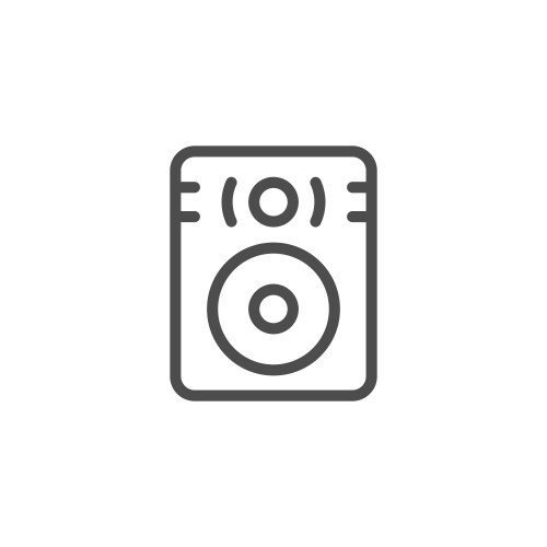 Single continuous line drawing sound speaker Vector Image