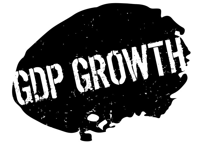 Gdp growth rubber stamp Royalty Free Vector Image