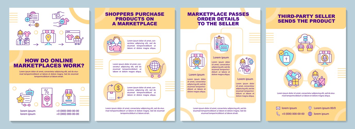 Dropshipping poster template layout online Vector Image