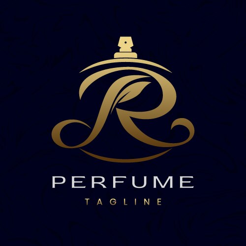 Letter a perfume logo design elegant luxury scent Vector Image