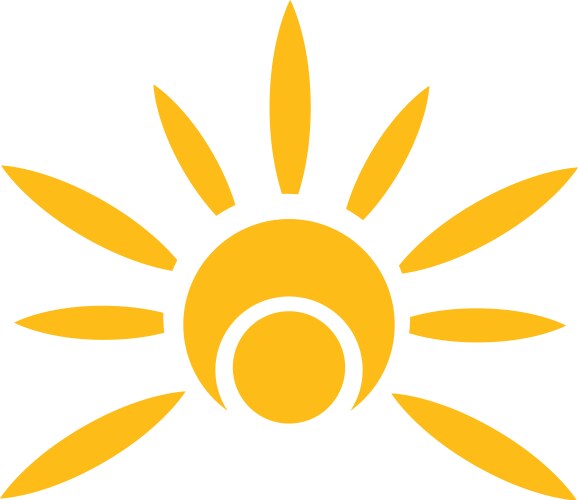 Sun logo Royalty Free Vector Image - VectorStock