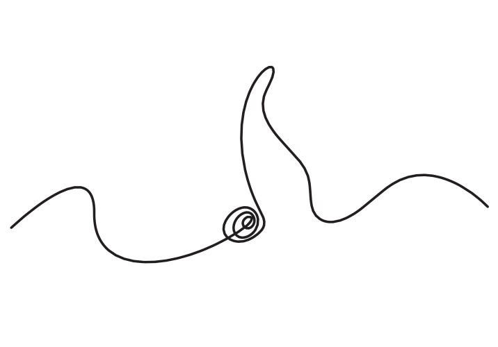 Abstract whole note as continuous lines drawing Vector Image