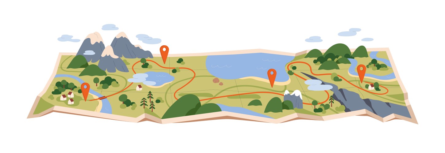 Cartoon Road Map Vector Images (over 7,300)