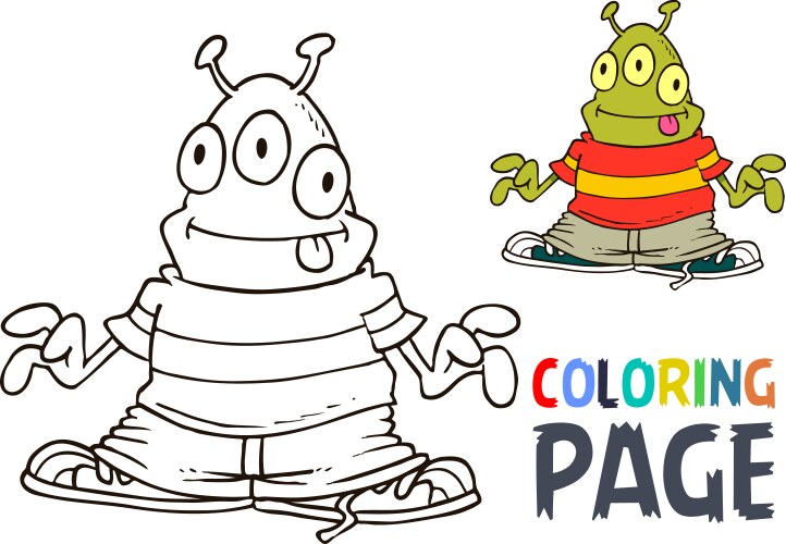 Alien Coloring Pages Vector Images (over 1,500)