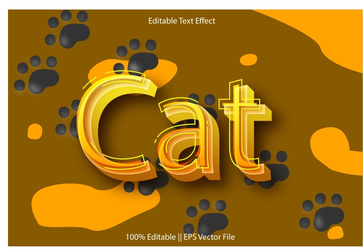 Goblin hunter editable text effect emboss flat Vector Image