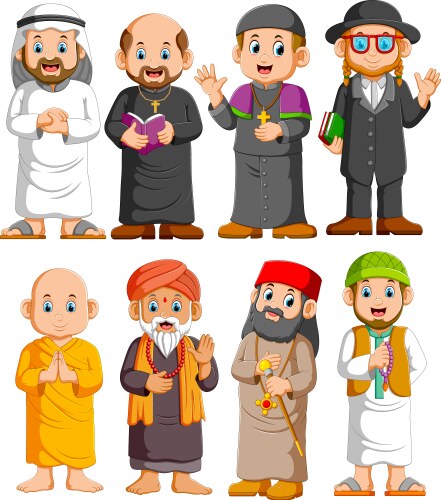 Religion professions set Royalty Free Vector Image