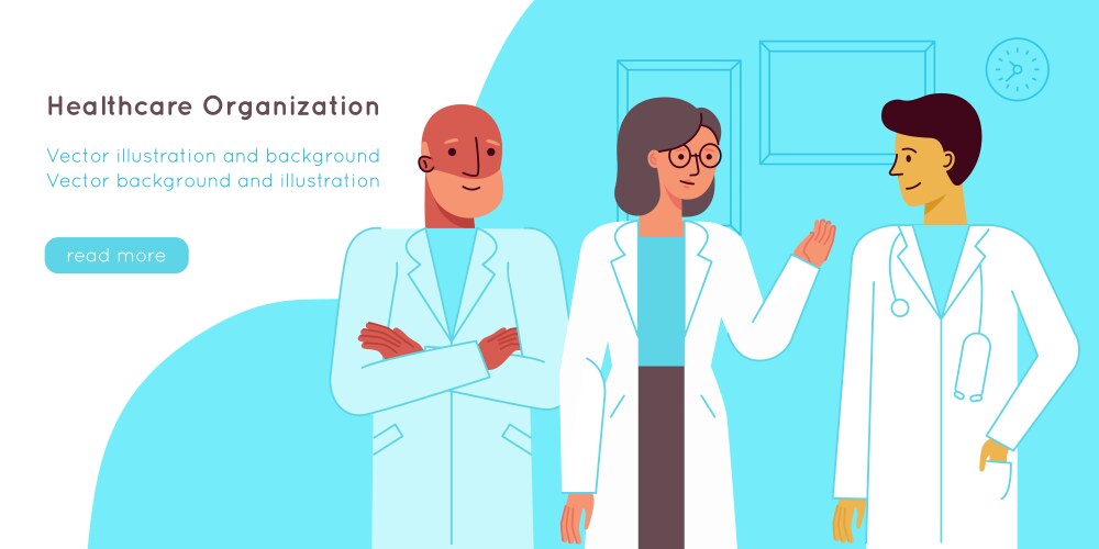 Doctors team hospital Royalty Free Vector Image