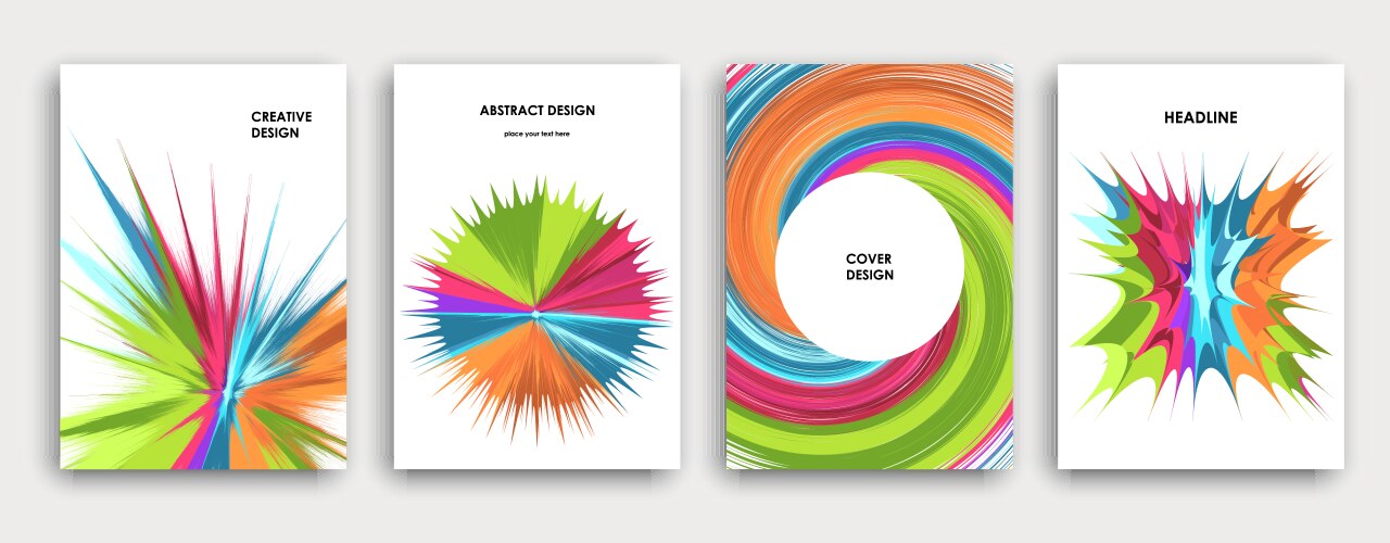 Multi-colored book cover page design creative Vector Image
