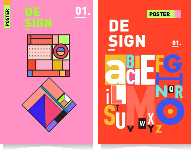 Cover and poster design template for magazine Vector Image