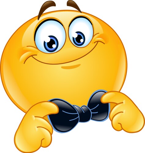 Bowing down emoticon Royalty Free Vector Image