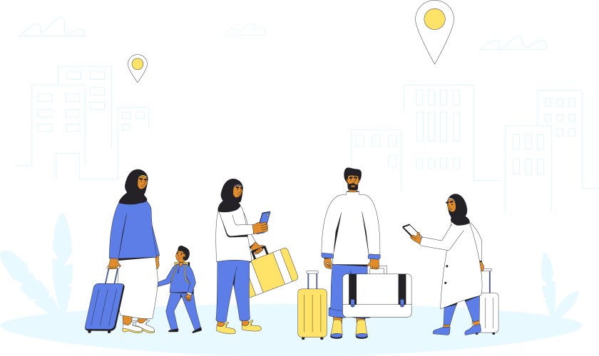 International migration Royalty Free Vector Image