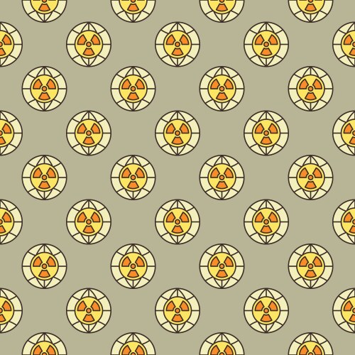 Radiation earth globe radioactive icon or symbol Vector Image