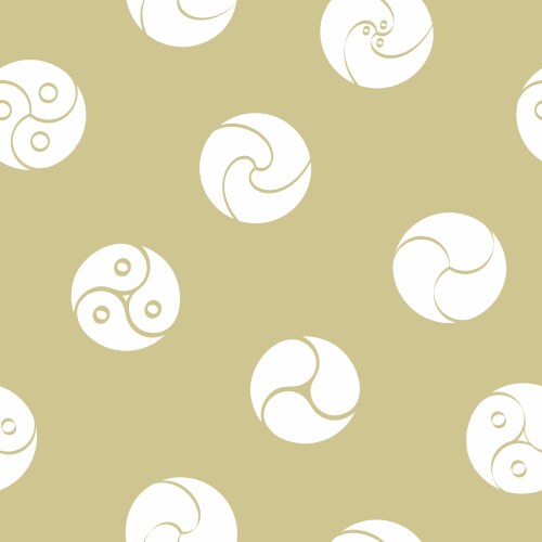 Monochrome set with gankyil tibetan symbol Vector Image