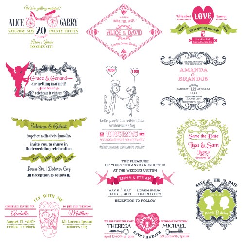 Flower wedding card and tag Royalty Free Vector Image