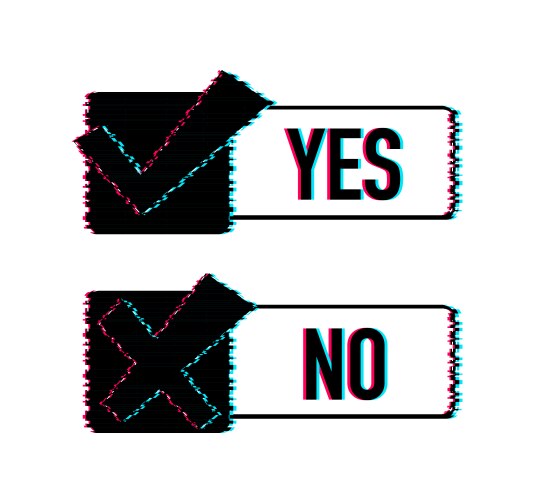 Yes no word text on talk shape stock Royalty Free Vector