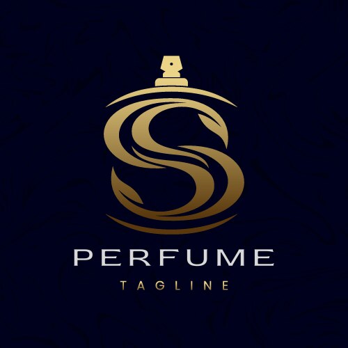 Letter a perfume logo design elegant luxury scent Vector Image