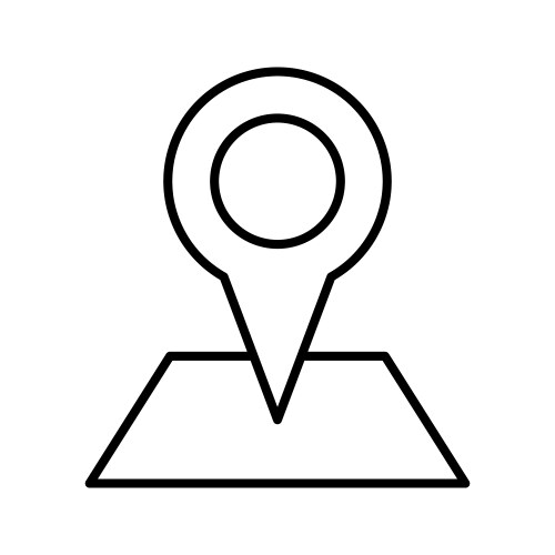 Location pin icon map place marker Royalty Free Vector Image