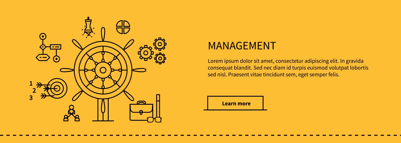 Management concept poster Royalty Free Vector Image