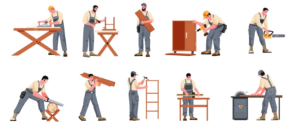 Cartoon Carpenter Vector Images (over 8,800)