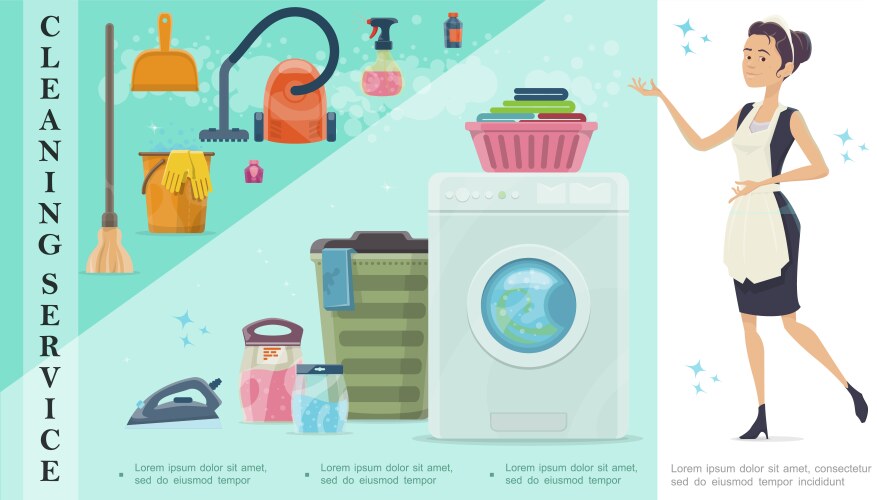 Cleaning service design concept Royalty Free Vector Image