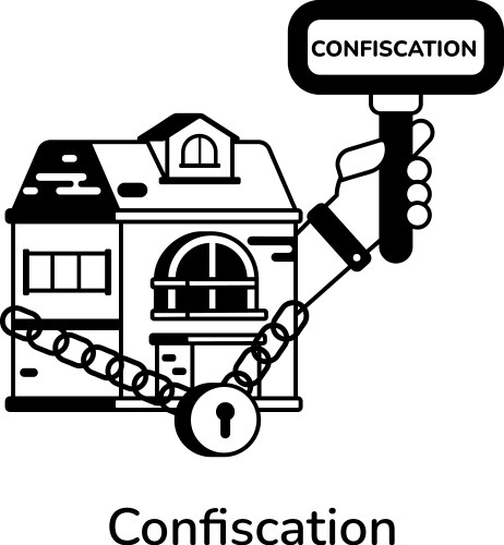 Confiscation Royalty Free Vector Image - VectorStock
