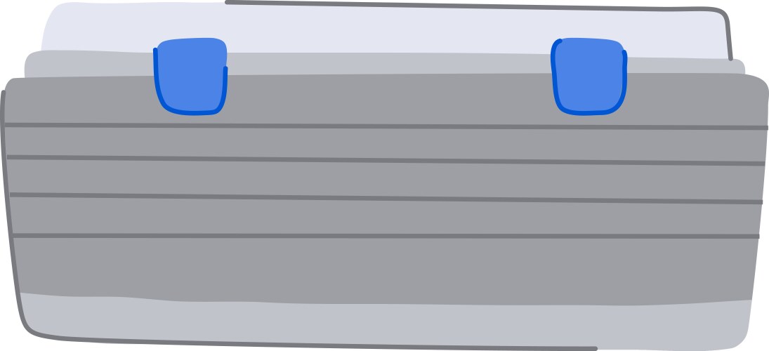 Plastic cooler box cartoon Royalty Free Vector Image