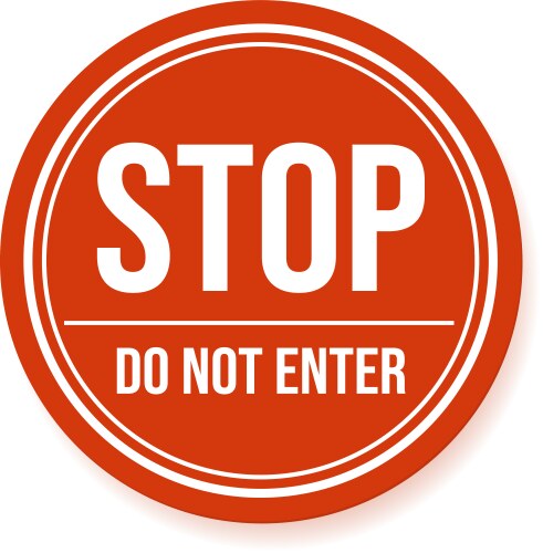 Stop do not Enter Vector Images (over 2,400)