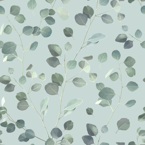 Seamless pattern with eucalyptus branches Vector Image