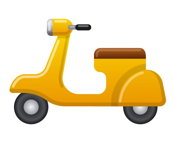 Orange scooter 3d Royalty Free Vector Image - VectorStock