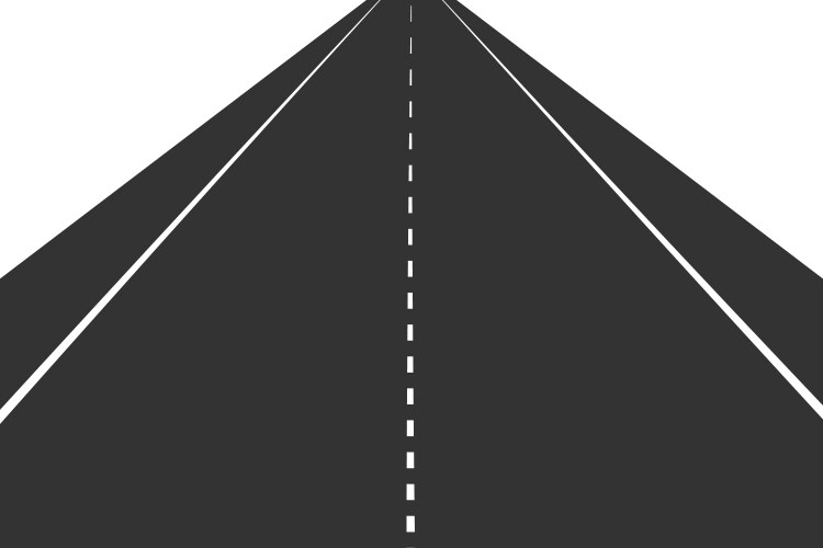 Roads with white stripes Royalty Free Vector Image