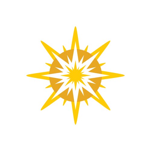 Yellow sun logo design template Royalty Free Vector Image