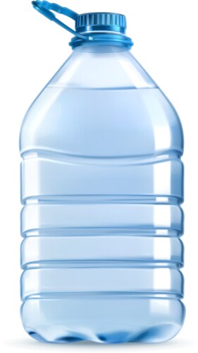 Three plastic water bottle containers Royalty Free Vector