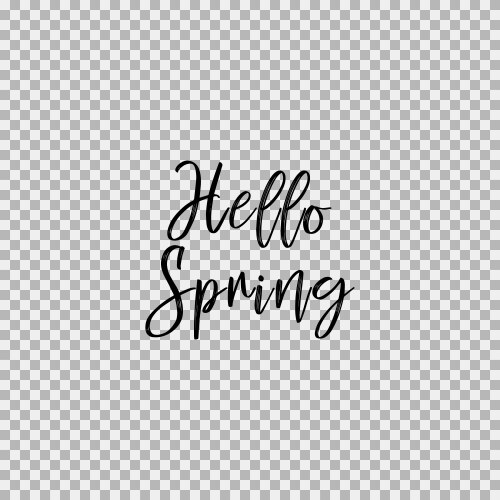 Say hello spring transparent background Royalty Free Vector