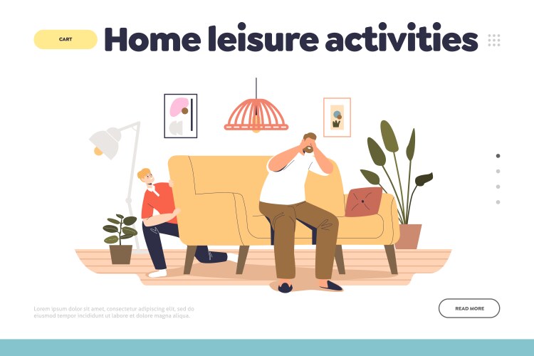 Office leisure activities poster template Vector Image