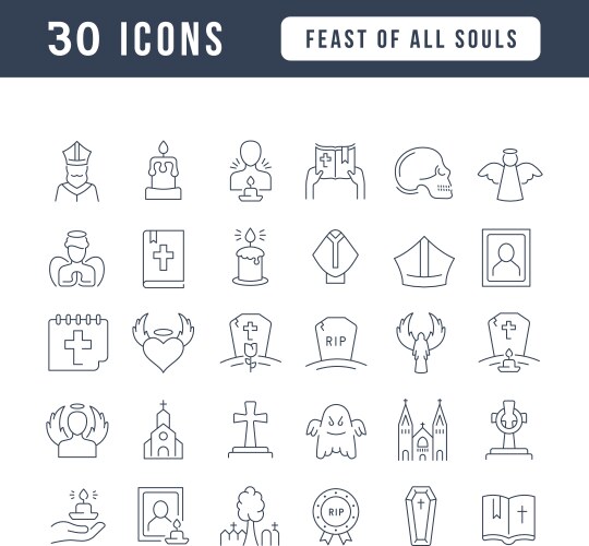 Set of outline womens day icons minimalist thin Vector Image