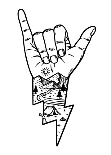 Shaka Outline Vector Images (over 140)