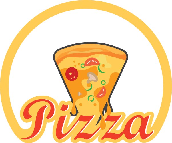 Pizza icon logo Royalty Free Vector Image - VectorStock