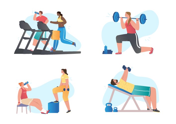 Athletic Man Doing Squat Exercise Cartoon Vector Images (over 170)