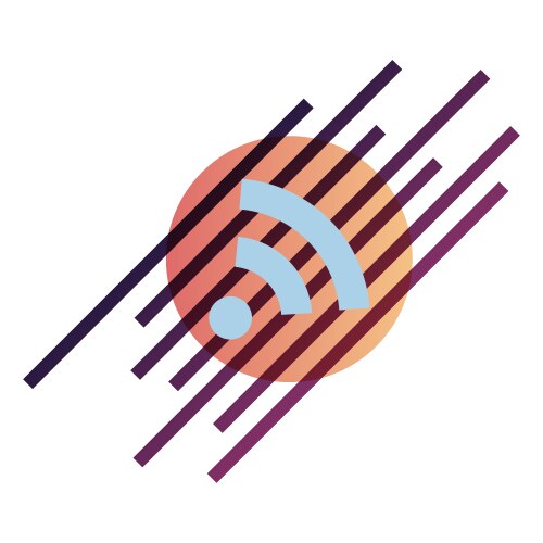 Wi-fi network icon blue logo isolated Royalty Free Vector