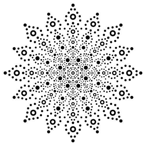 Australian mandala dot painting design Royalty Free Vector