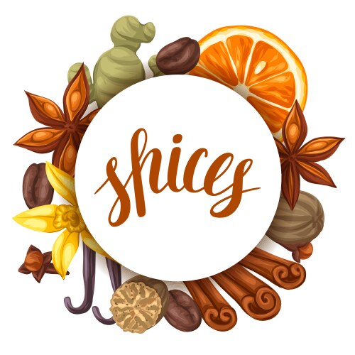 Banners design with various spices Royalty Free Vector Image